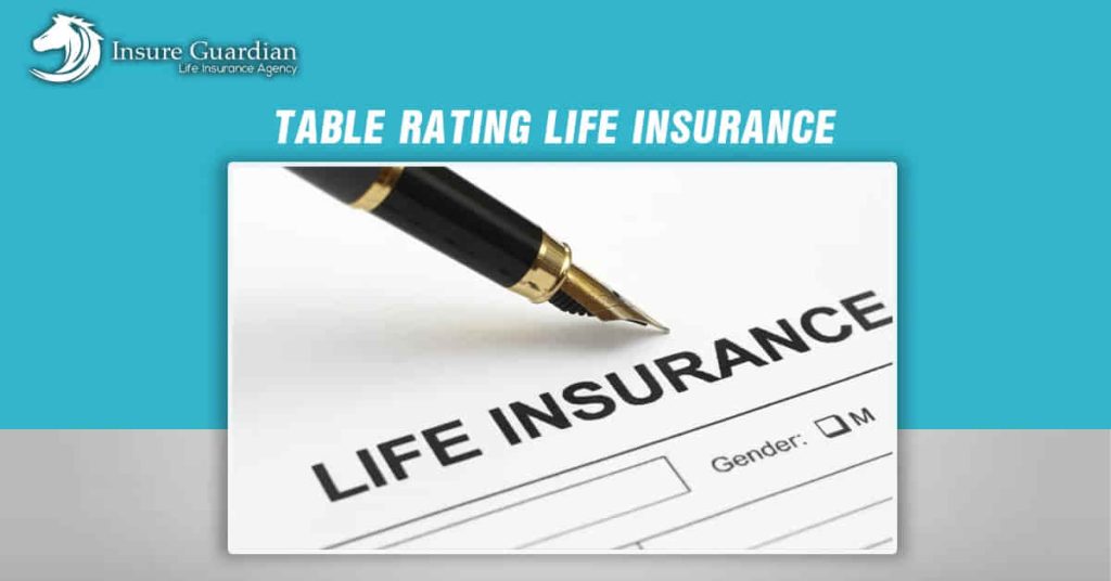 Table Rating Life Insurance: Detailed Rating Table